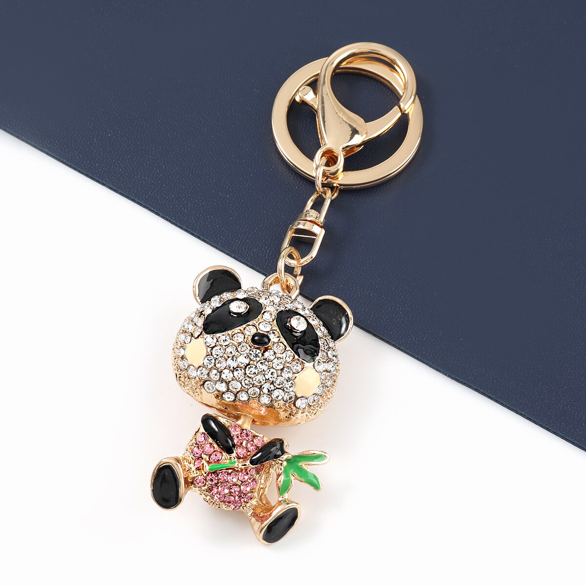 Panda Keychain Crystal Bamboo | Panda Stuff